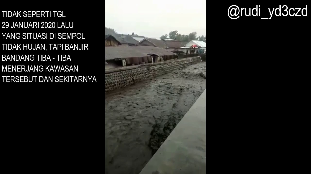 BANJIR SUSULAN KAWASAN SEMPOL KEC IJEN - YouTube