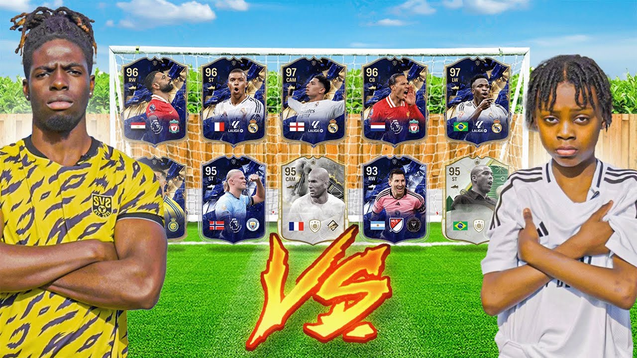 EA FC 25 ULTIMATE TEAM CARD BATTLE vs KID VINI!! - YouTube