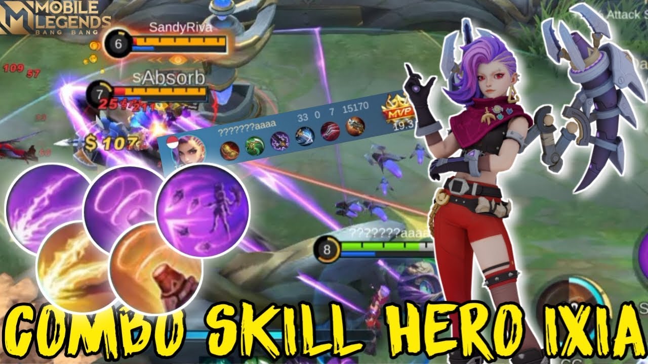 KILL 33 🔥COMBO SKILL HERO IXIA | GAMEPLAY NEW HERO IXIA | HERO MM YANG ...