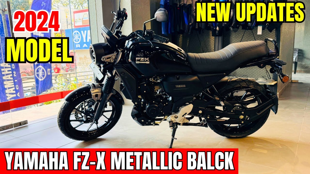 All New 2024 Yamaha FZ-X Metallic Black😍Detailed Review | New Price ...