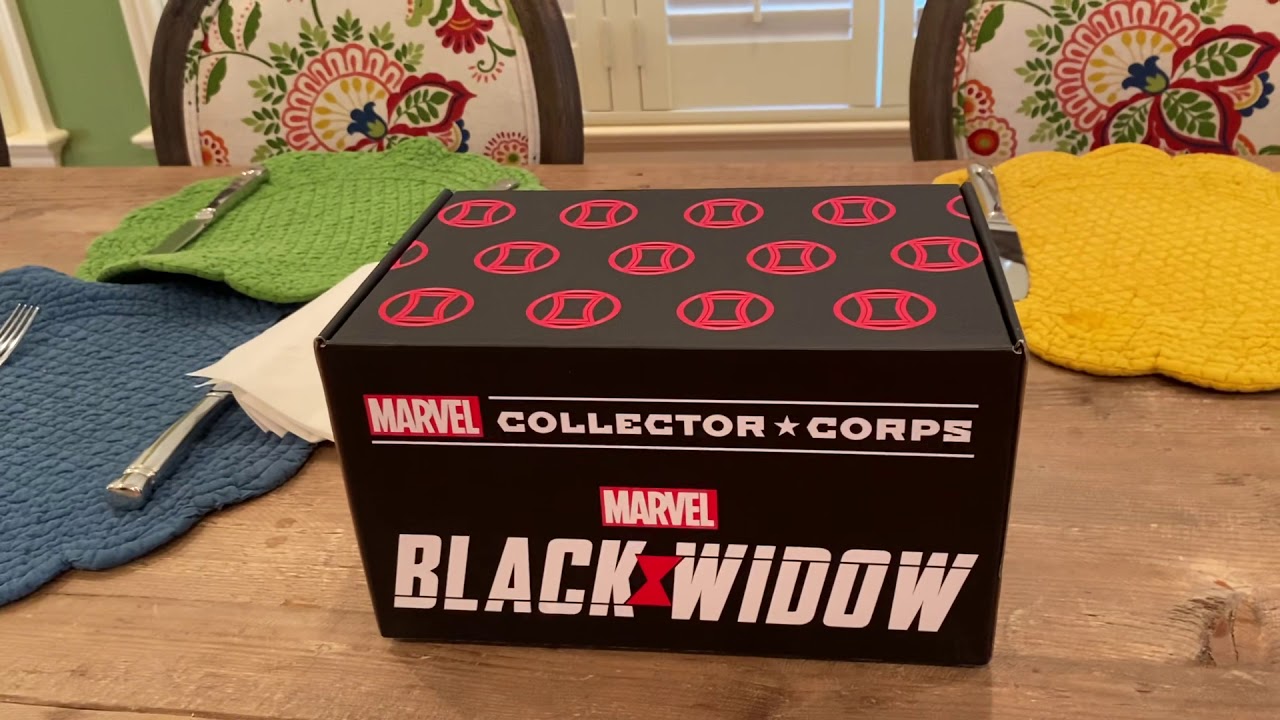 Black Widow Marvel Collector Corp box - YouTube