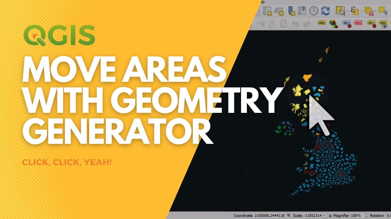 Move areas with geometry generator in QGIS - YouTube