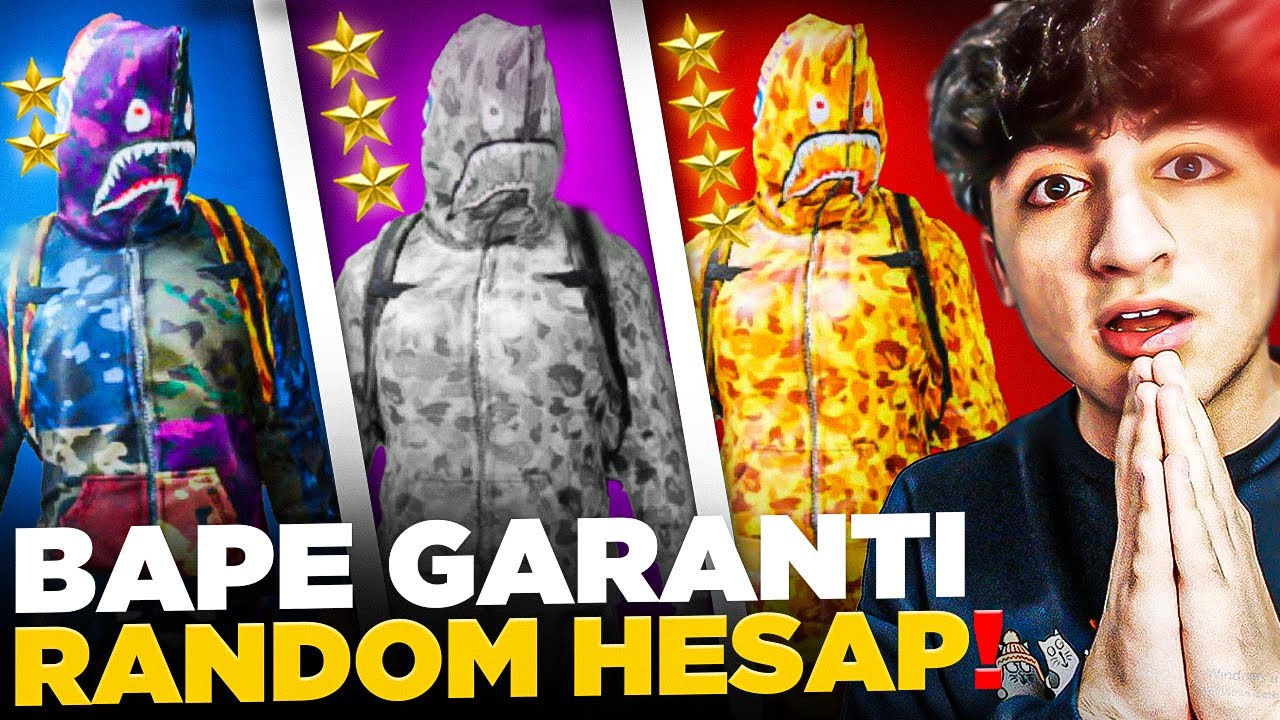 BAPE SETİ GARANTİLİ RANDOM İZLEYİCİ HESAPLARINA GİRDİM! 😱 - PUBG Mobile ...