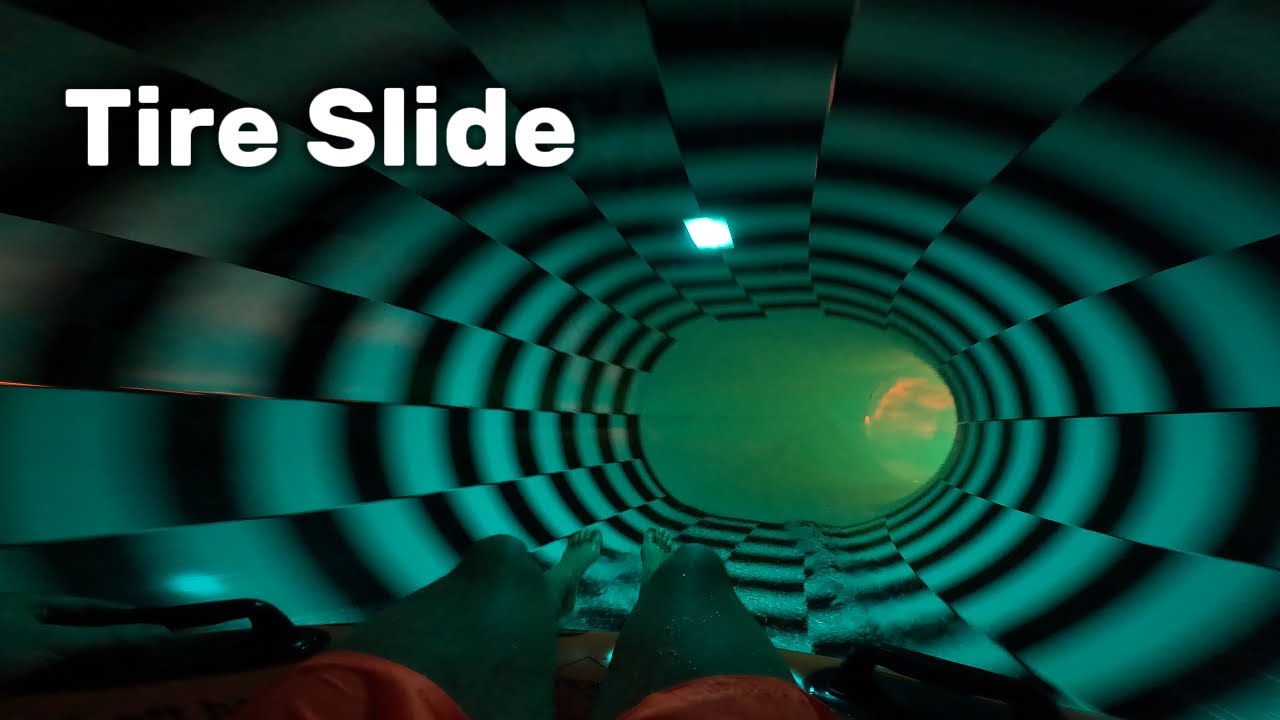 Tire Slide Water Slide in Water Park "Hains" Freizeitzentrum Freital ...