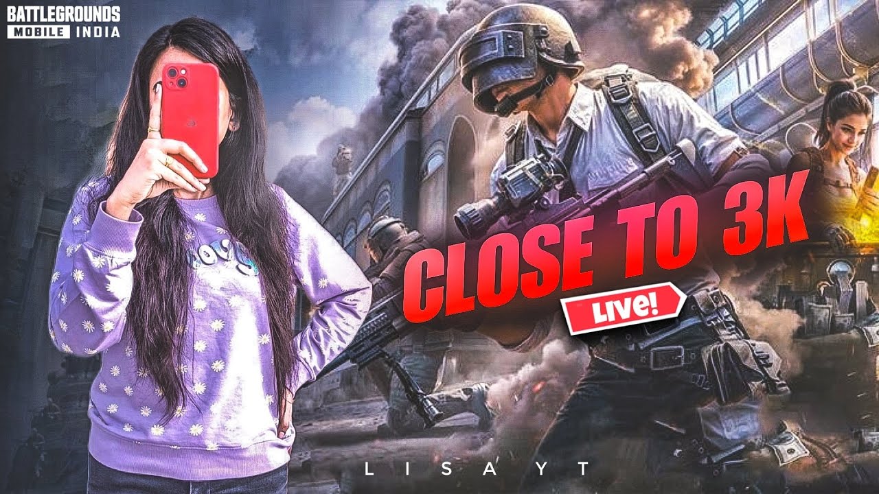 Close to 3k 🥰| BGMI live Telugu | Girl gamer | Lisa YT 😍 - YouTube