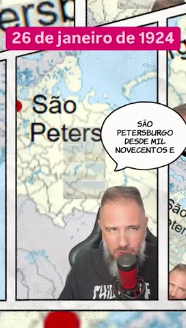 26 de janeiro de 1924- A cidade de Petrogrado, São Petersburgo, passa a ...