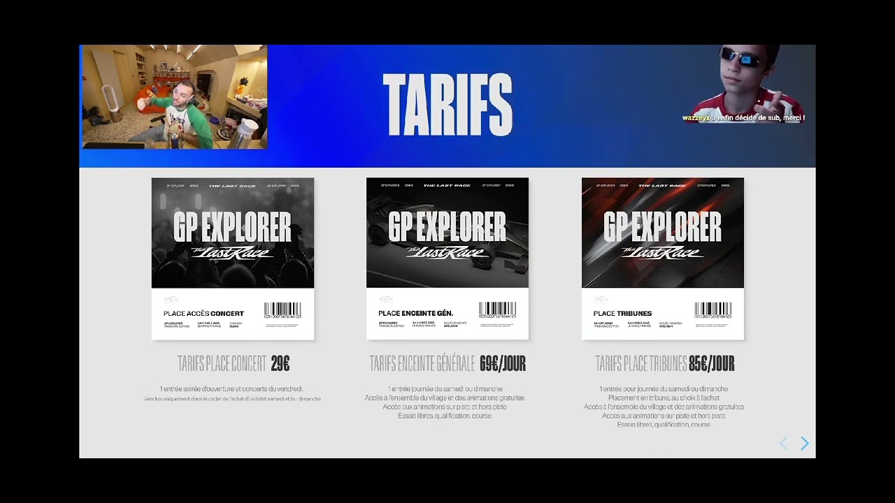 TARIFS DU GP3 EXPLORER DE SQUEEZIE. #gpexplorer #gp #formule1 #squeezie ...