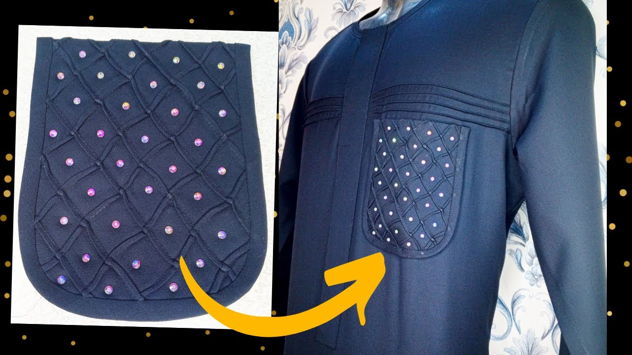 POCKET DESIGN EMBELLISHED WITH STONES: A must #watch #diy #sewing - YouTube