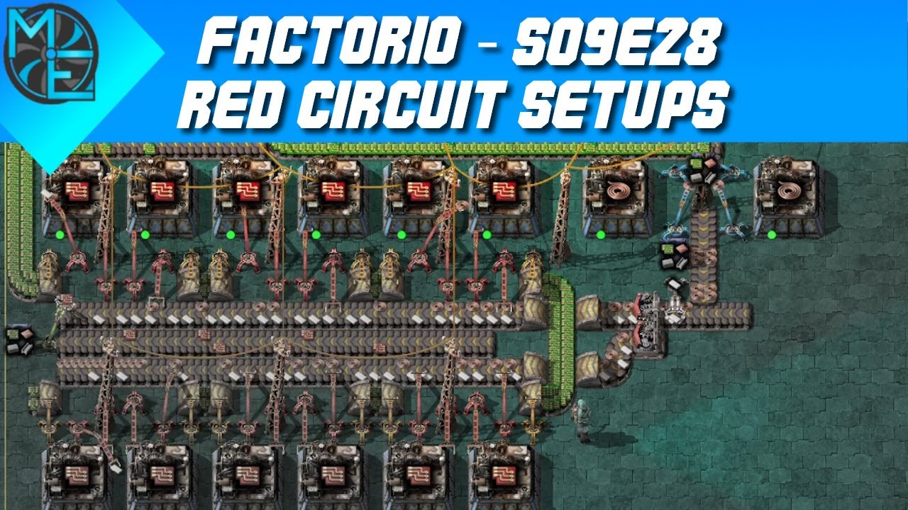 Factorio - S09E28 - Red Circuit Setups - YouTube