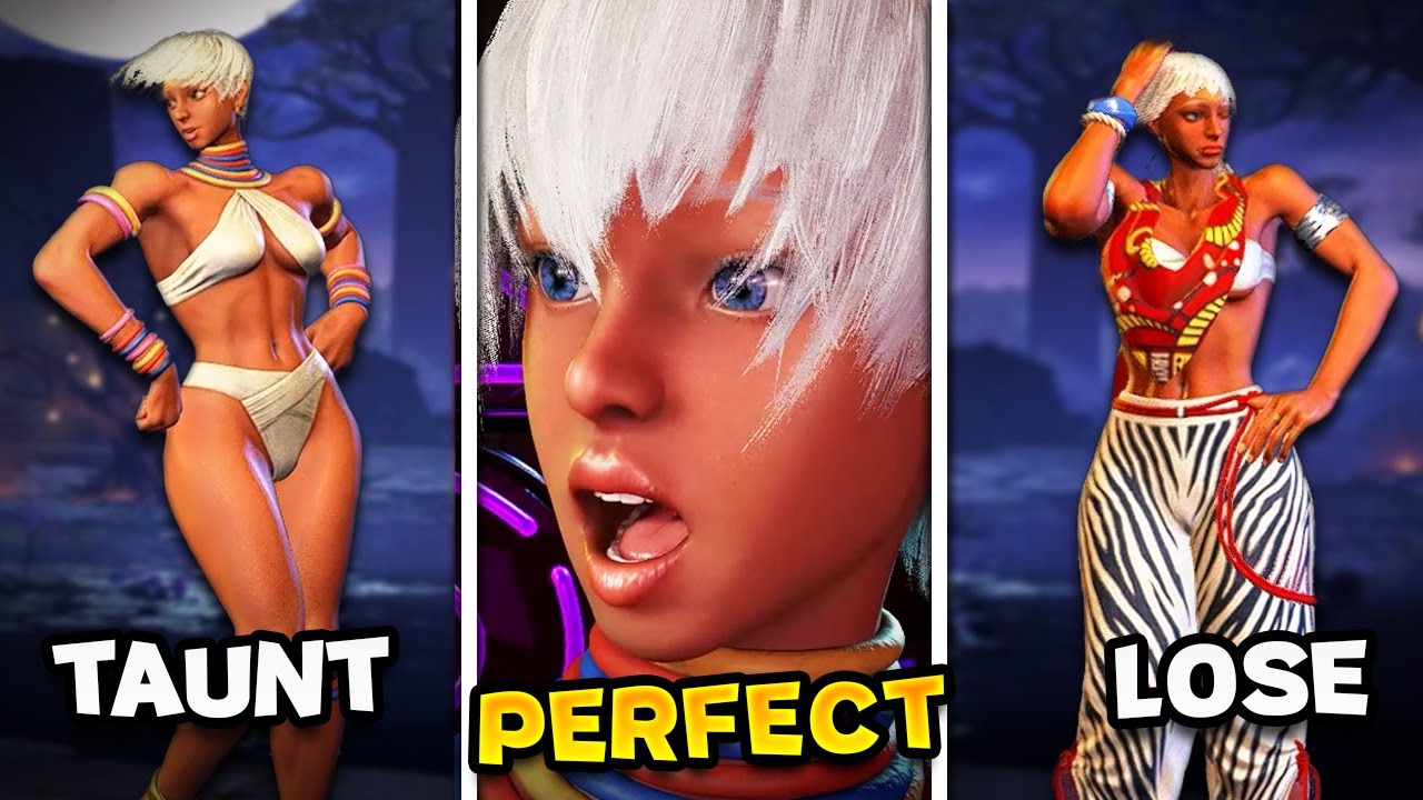 Street Fighter 6 - All ELENA Animations (Perfect, Taunts, Special Moves ...