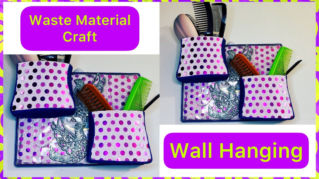 How to make comb stand at home / Wall hanging comb holder ideas diy ...