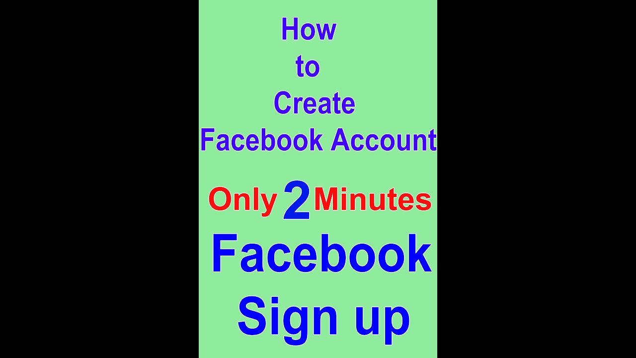 Face book Create Account Sign up - YouTube