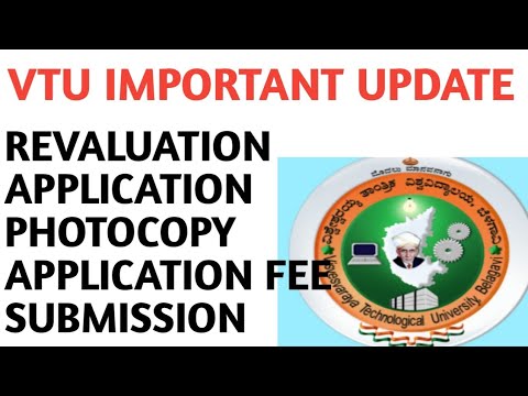 VTU UPDATE FOR 1 TO 6th SEM ON REVALUATION APPLICATION IMPORTANT UPDATE - YouTube