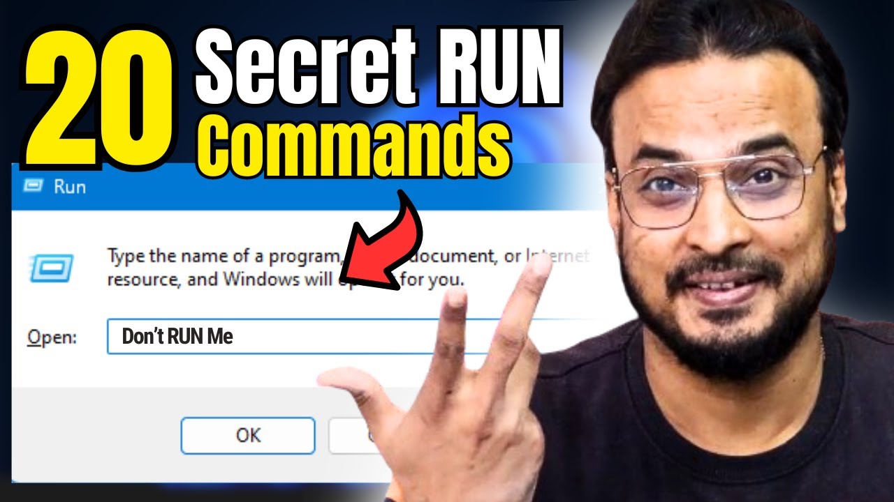 20 RUN Secret Windows TOOLS & TRICKS I Can Bet you don't KNOW - YouTube
