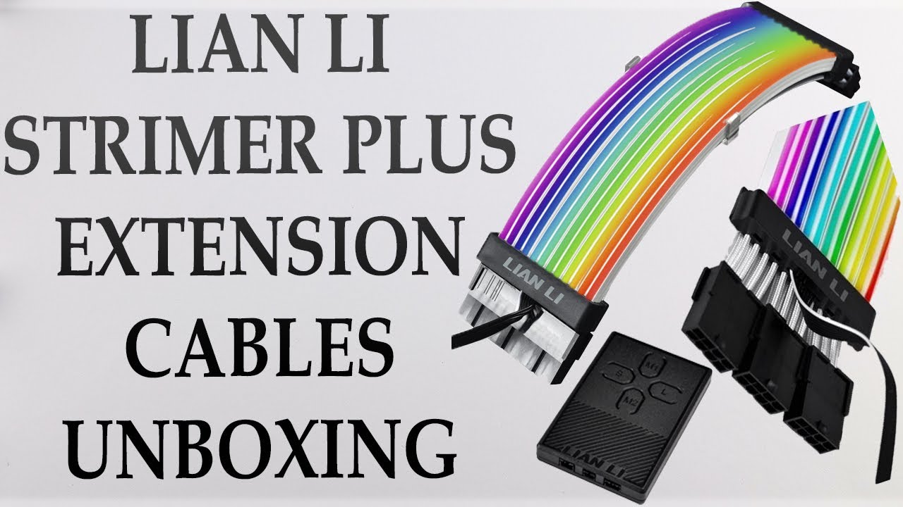 Lian Li Strimer Plus Cables - 24 Pin Motherboard+ 3 x8 Pin PCI-E ...