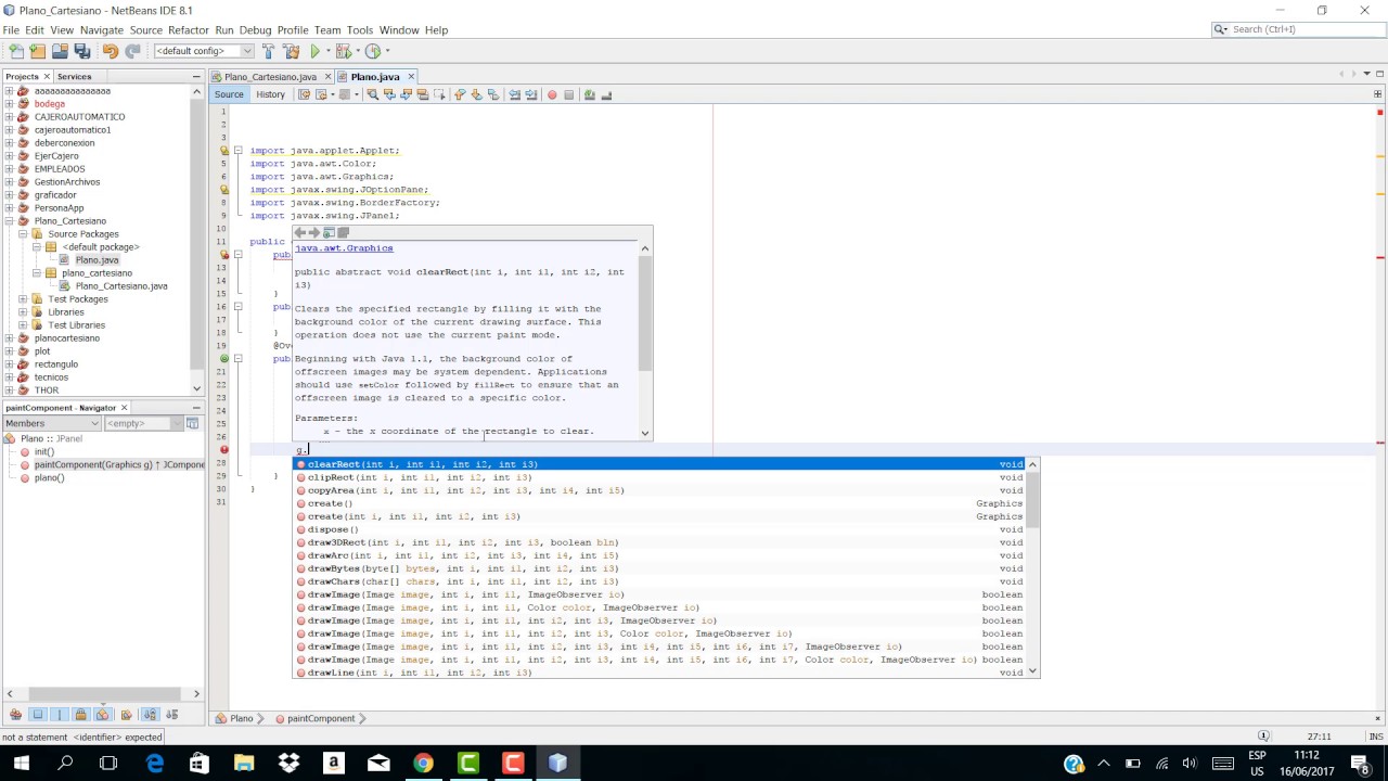 crear un rectangulo en java y que se desplace - YouTube