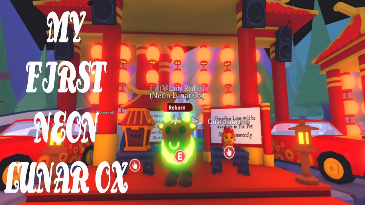 My Very First NEON LUNAR (Red) OX, Adopt me, Roblox - YouTube