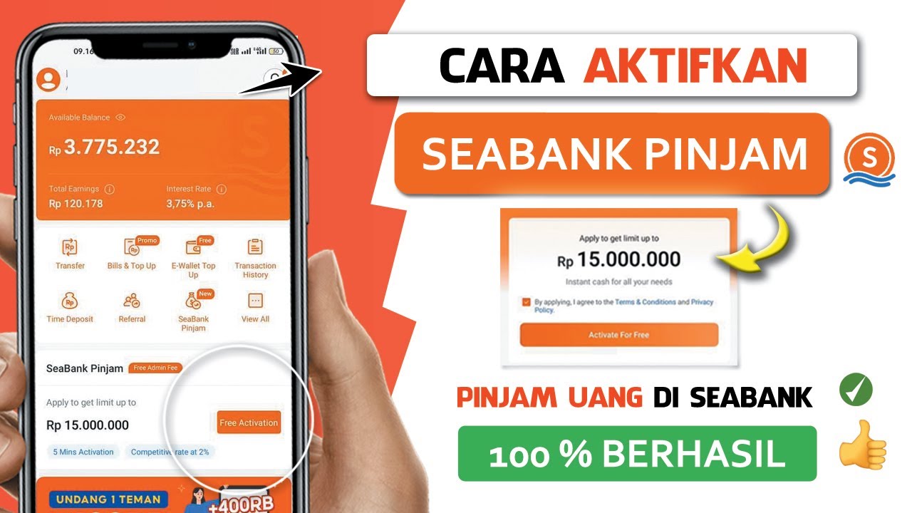 Cara Mengaktifkan SEABANK PINJAM di Aplikasi Seabank - YouTube