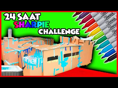 24 SAAT SHARPIE İLE YARATICILIĞIMIZI KEŞFETTİK!! #sharpie  Dobişko Tv