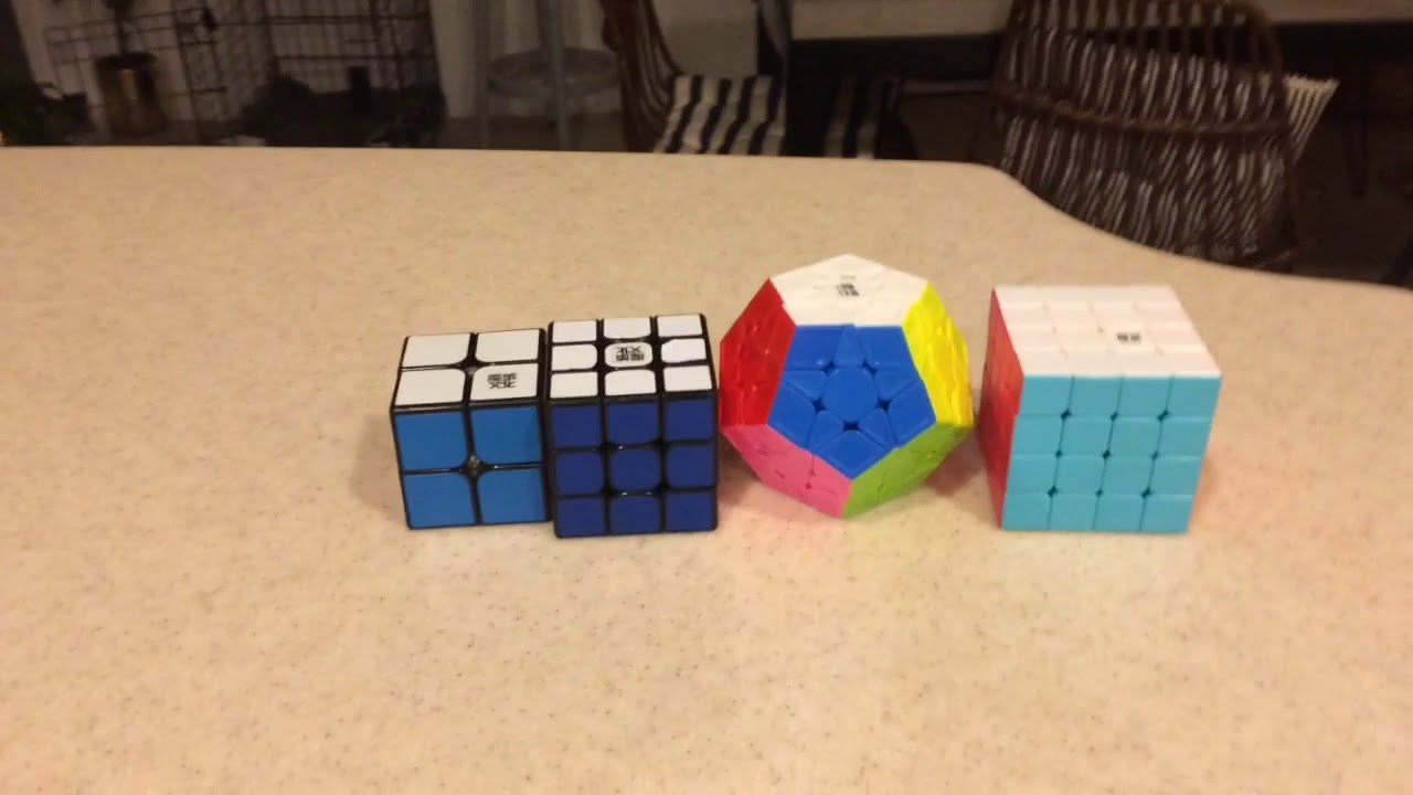 Time lapse of 4x4x4, 2x2x2, 3x3x3, & megaminx - YouTube