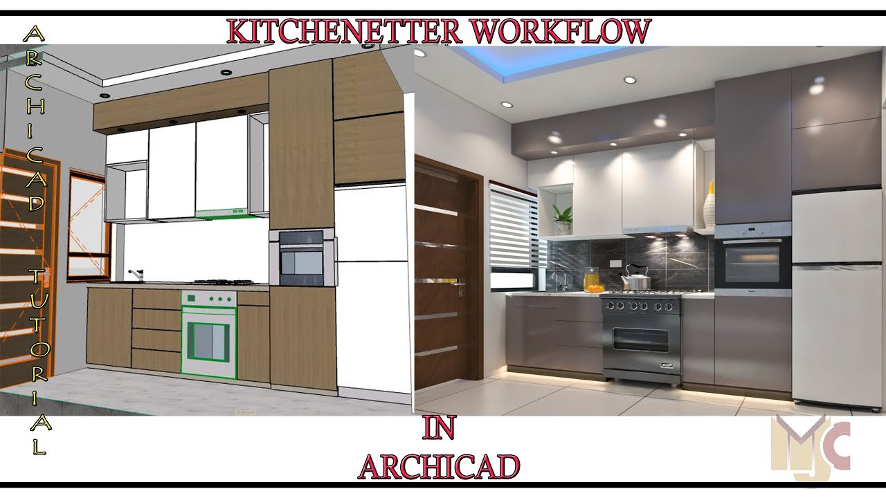 KITCHENETTE WORKFLOW #archicad #graphisoft - YouTube