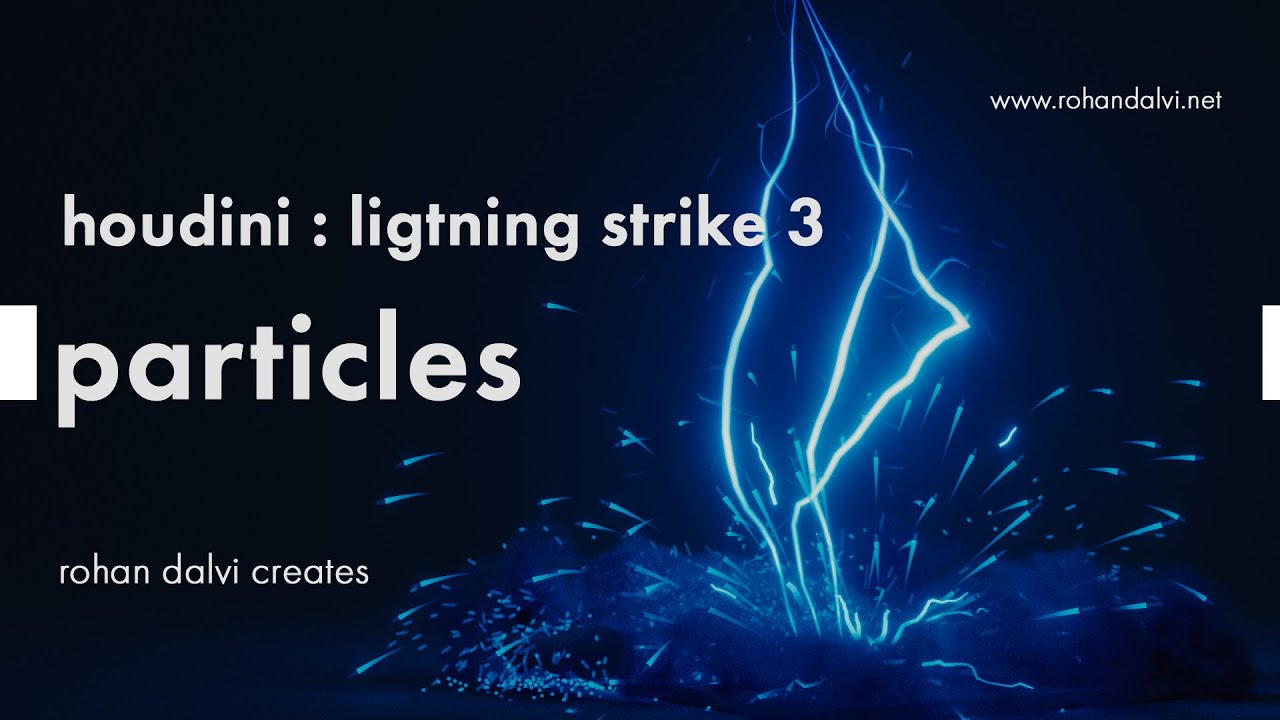 Houdini lightning strike - 3 - particles - YouTube