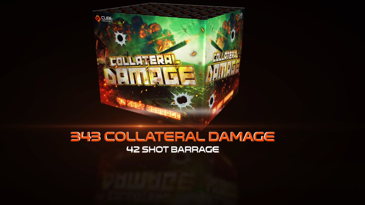 Cube Fireworks - 343 Collateral Damage 42 Shot Barrage - YouTube