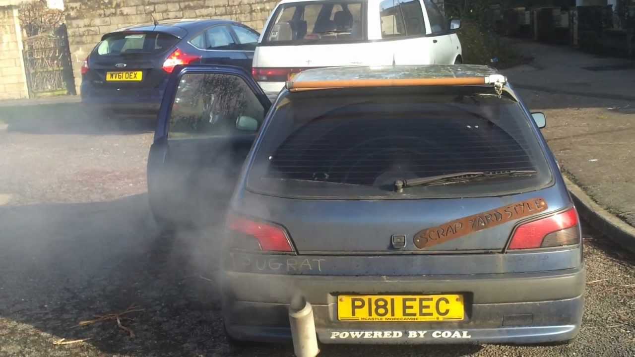 306 d turbo cold start with dead glowplugs blowing smoke rings - YouTube