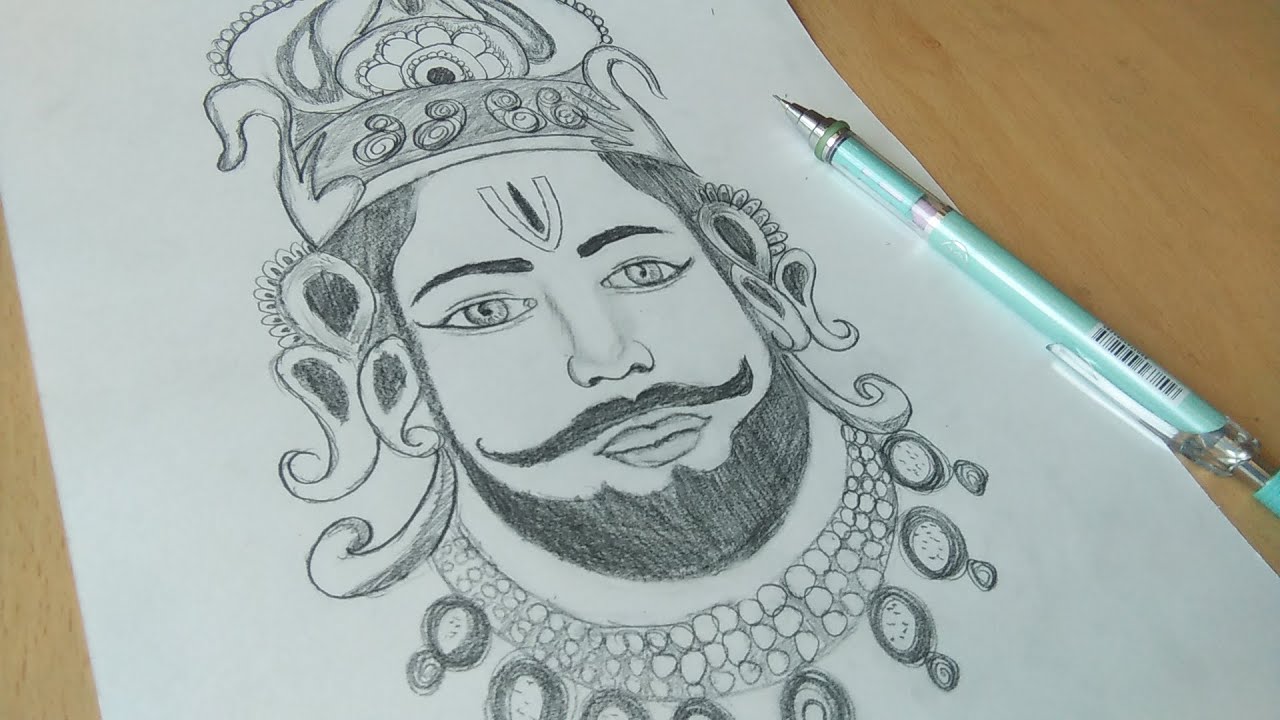 HOW TO DRAW KHATU SHYAMJI ||khatu shyamji drawing ☺ - YouTube