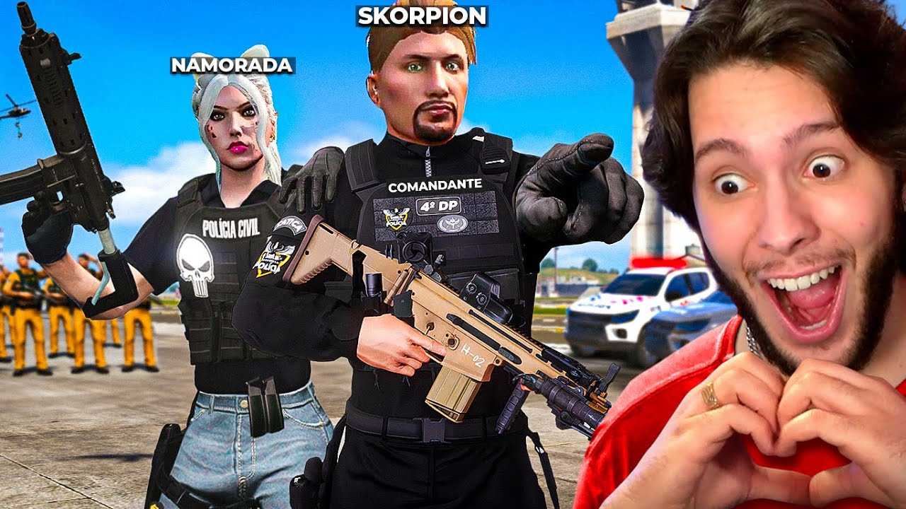 Jogando Gta Rp Policial Com Minha Namorada Youtube