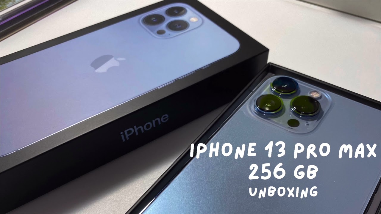 IPhone 13 Pro Max 256GB Seirra Blue Unboxing 💙 + Mini Vlog 🚗🌈 - YouTube