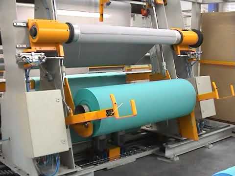 Dérouleur pour changer de rouleau textile technique FOTIA DMT - YouTube