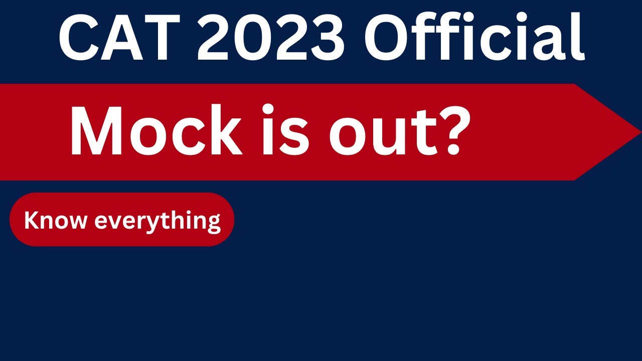 CAT 2023 Official Mock Out | IIM Lucknow pattern | By Abhijeet Sinha ...