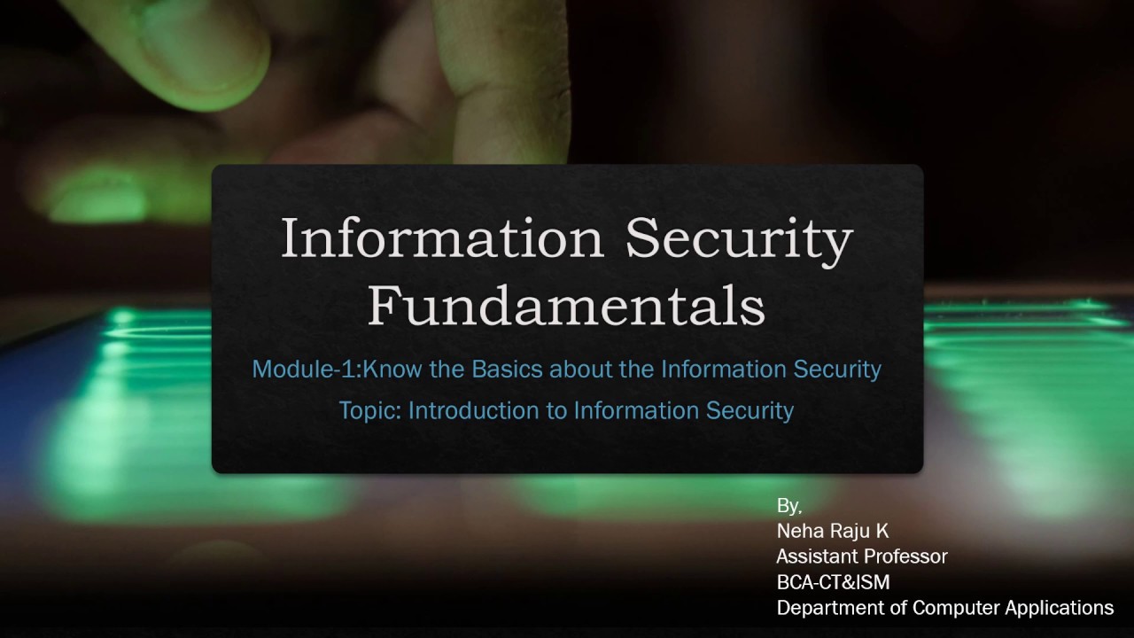 Information Security Fundamentals YouTube information-security-fundamentals-youtube