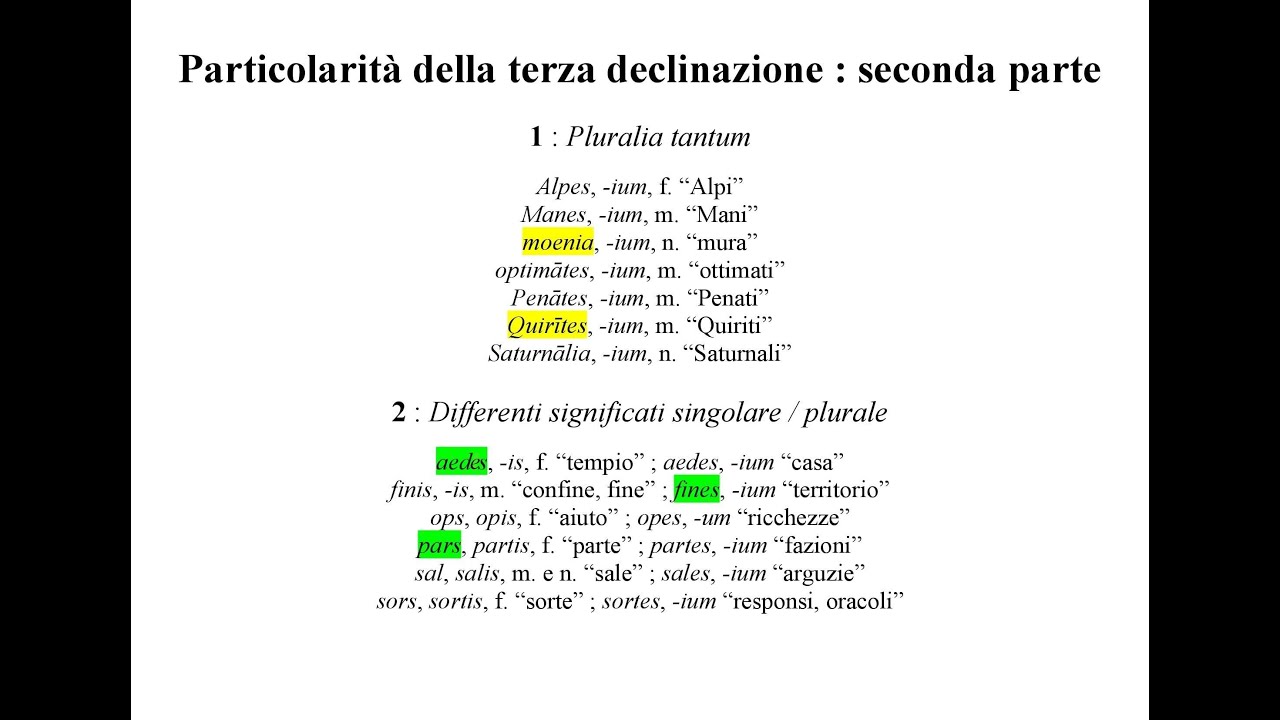 Particolarit Della Terza Declinazione Dei Nomi In Latino pluralia particolarit-della-terza-declinazione-dei-nomi-in-latino-pluralia