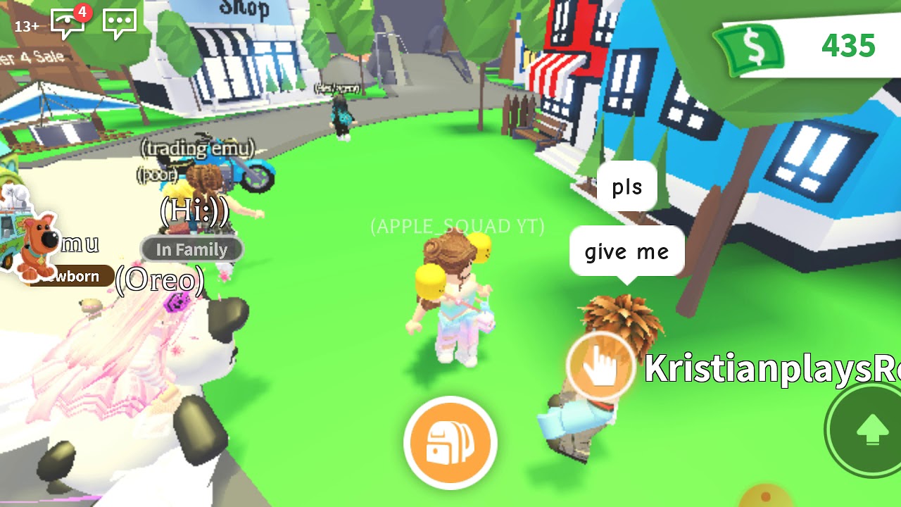 Giving people dog in adopt me! / Apple squad - YouTube