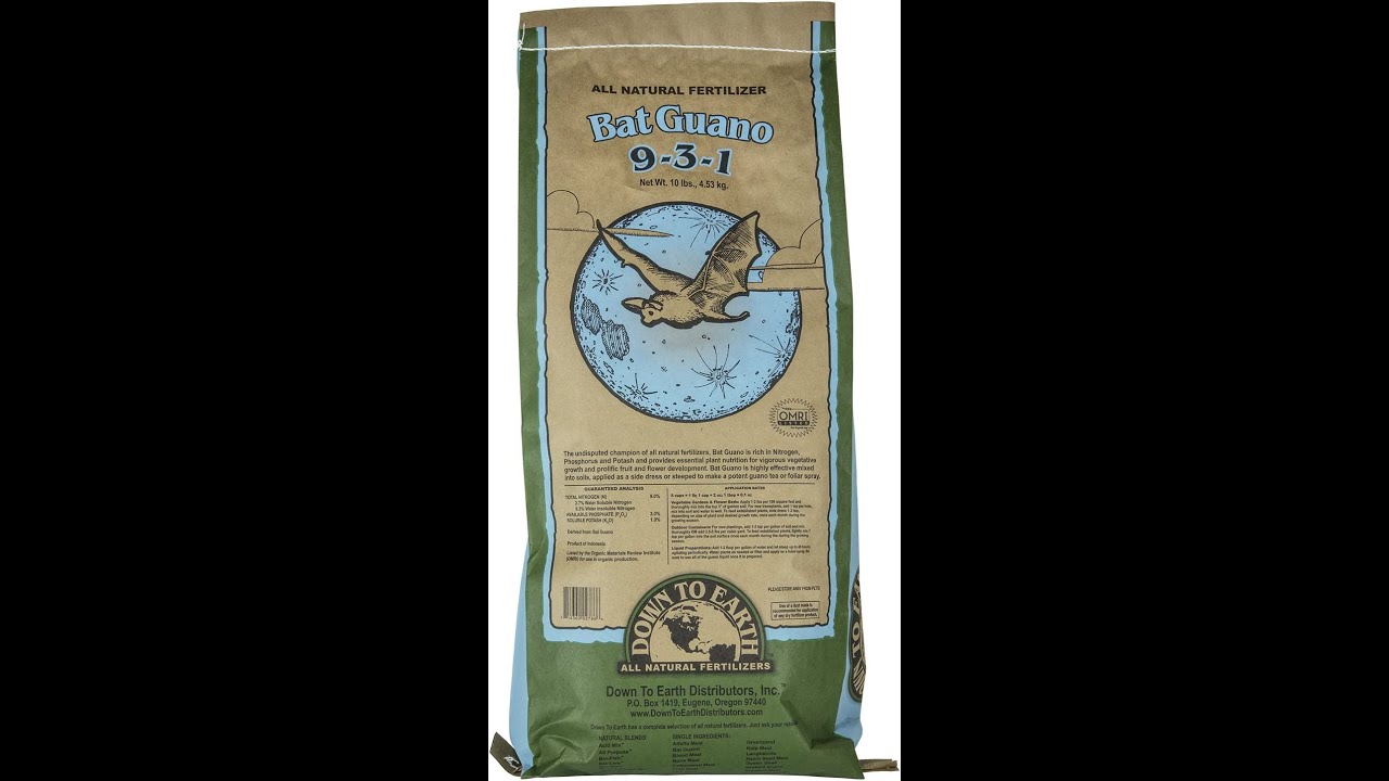 Bat Guano | Down To Earth Bat Guano Fertilizer 9-3-1 | Bat Guano Grows ...