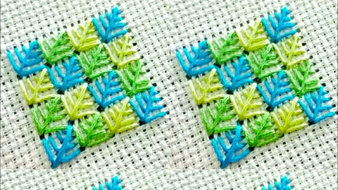 405-Surface filling and Border design with chicken scratch work for ...