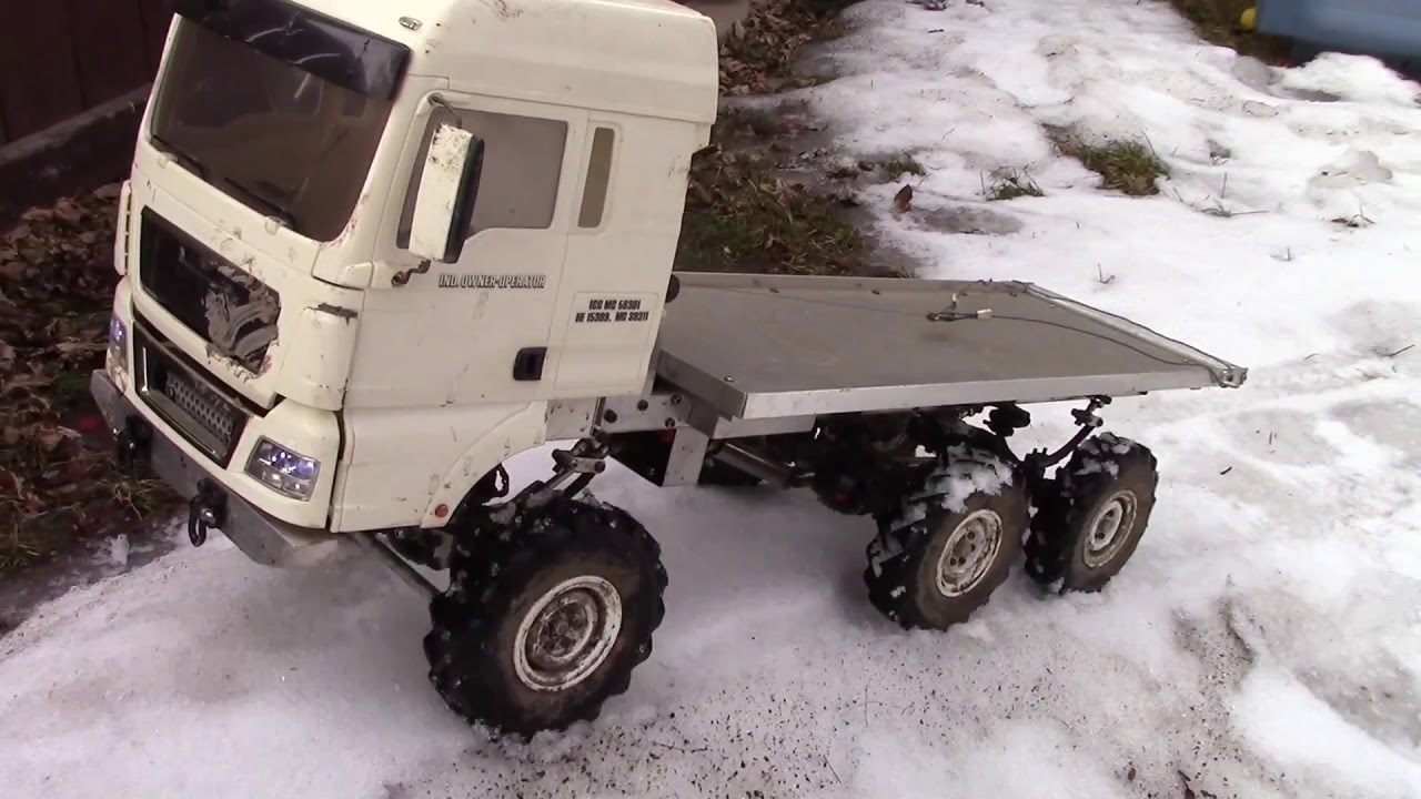 Tractor Truck Crawler Rc4wd/Tamiya MAN 6x6 - snow roads - YouTube