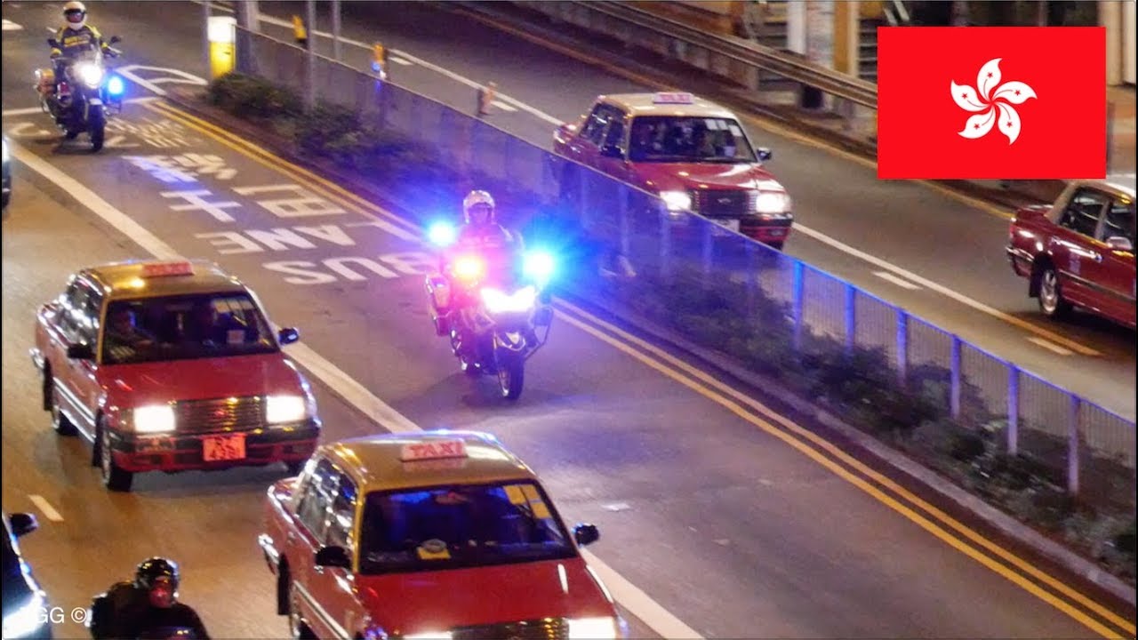 [Hong Kong] Police Motorbikes x2 Responding (BMW & Honda) With Lights ...