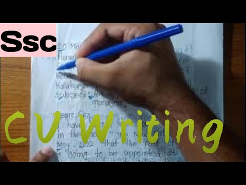 CV Writing for SSC 25 batch ( Class 9-10).Easy way to cv writing ...