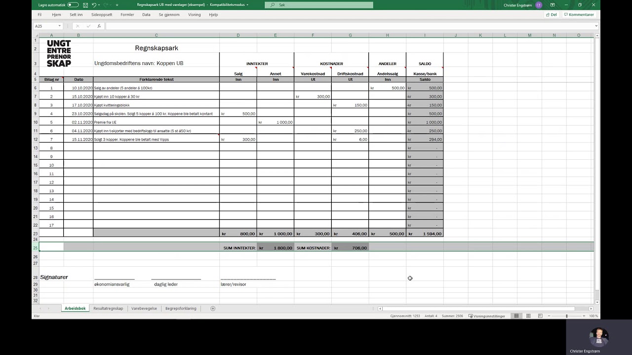 Hvordan føre enkelt regnskap for UB? - YouTube