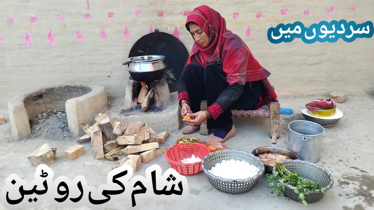 Village Life||Village Women Cooking A Traditional Food at home ...