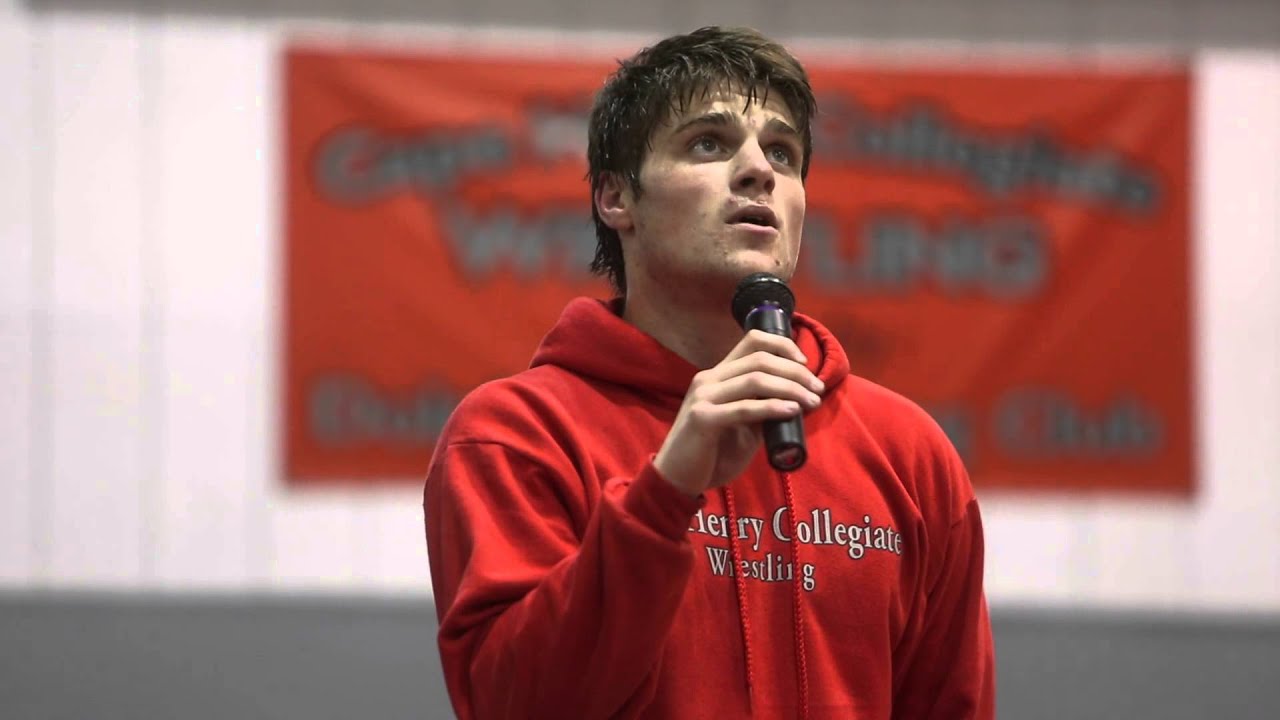 Jake Kantor sings the national anthem - YouTube