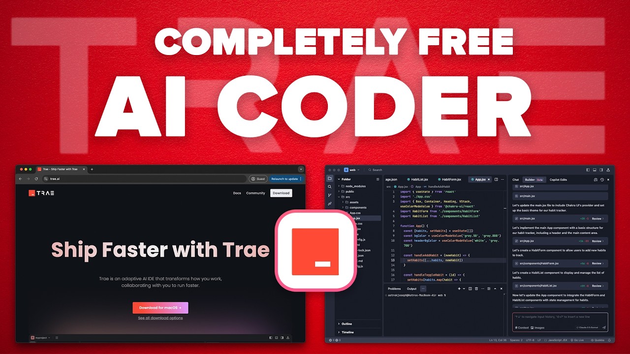 100% FREE AI Coder - Trae AI | Cursor & Windsurf Killer? - YouTube