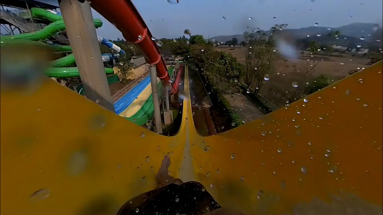 360 VR experience High speed water slide - YouTube