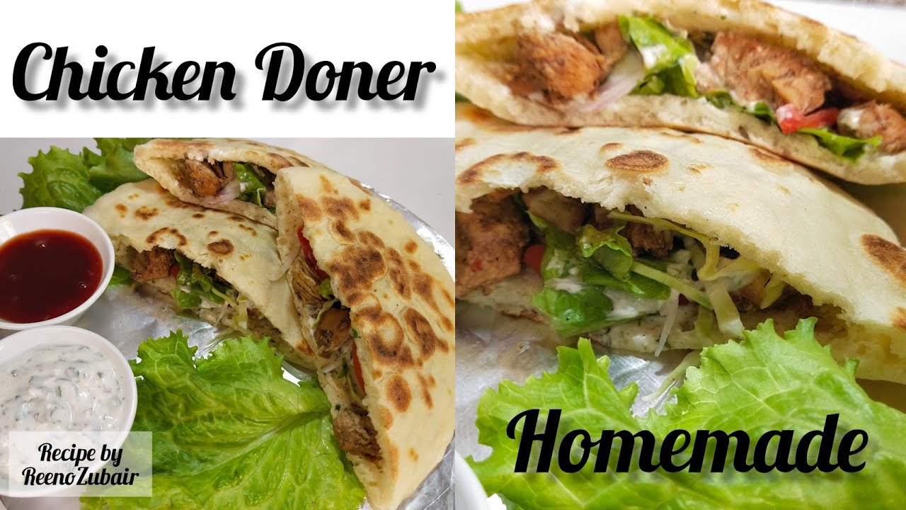 Chicken Doner _ how to make chicken doner at home_ chicken doner recipe ...