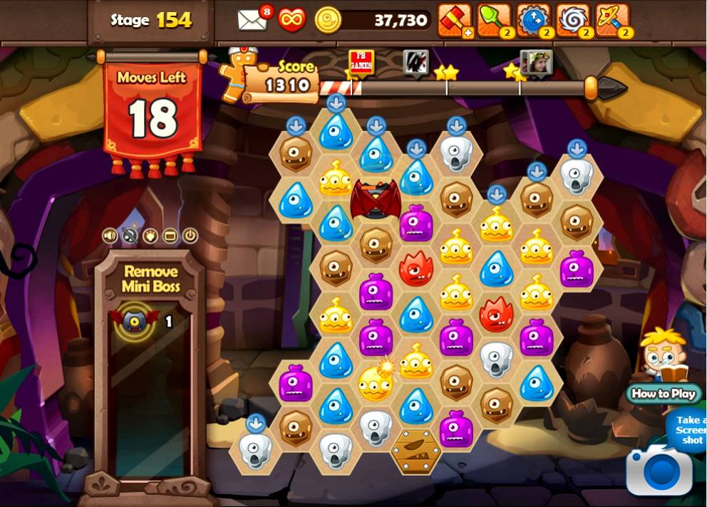 Monster Busters hexa blast level 154 - YouTube