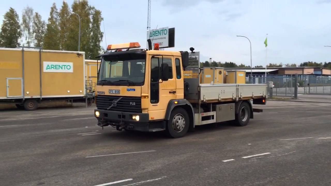 Lastbil med flak - YouTube