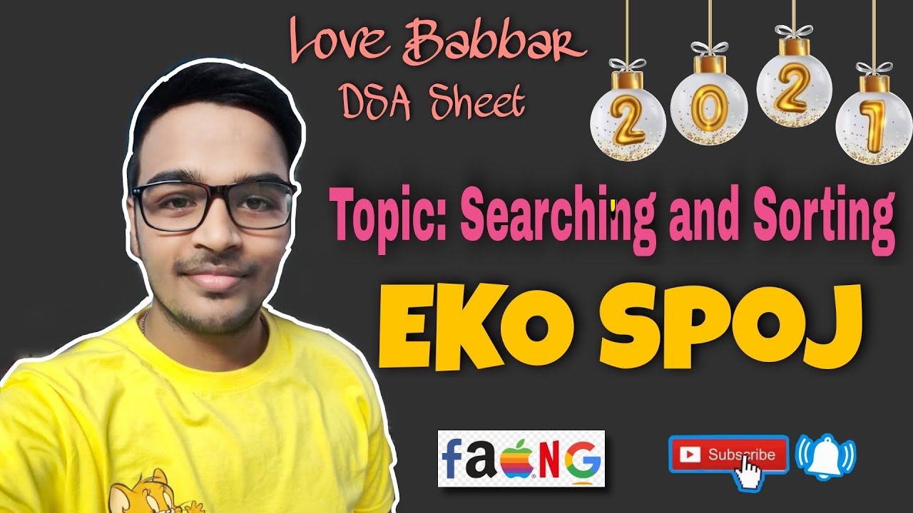 Eko Spoj Love Babbar Dsa Sheet Gfg Faang🔥 Placement Binary Search Important Question
